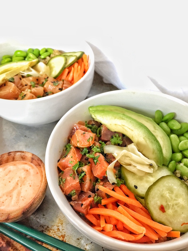 Quinoa Poke Bowls Two Ways