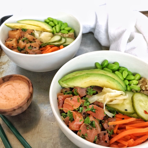Quinoa Poke Bowls Two Ways